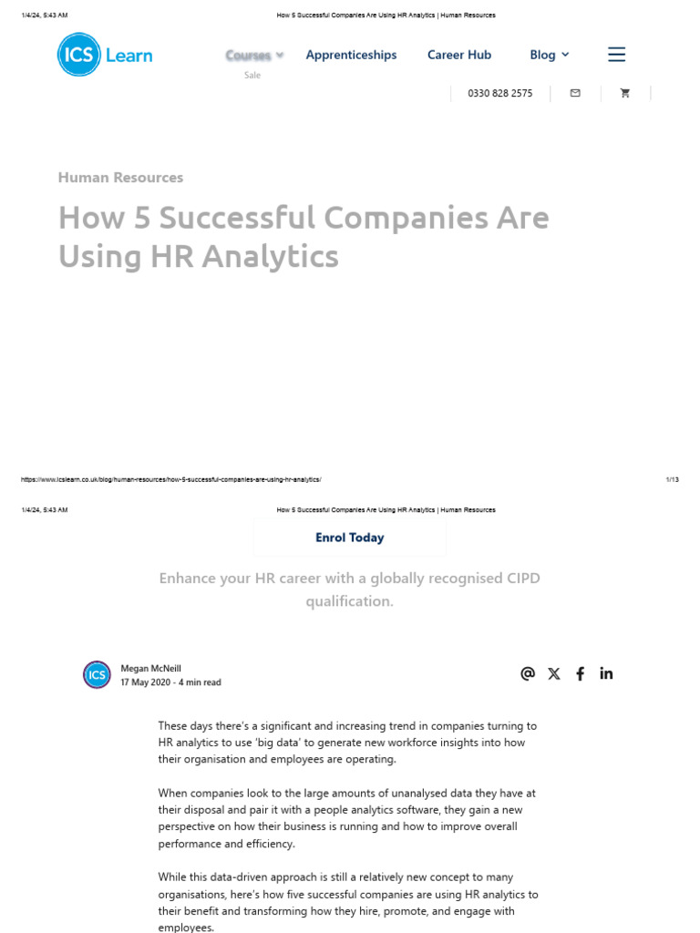 How 5 Successful Companies Are Using HR Analytics - Human Resources | Download Free PDF ...