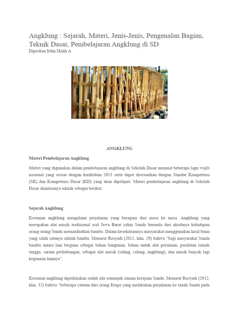 Modul Angklung | PDF