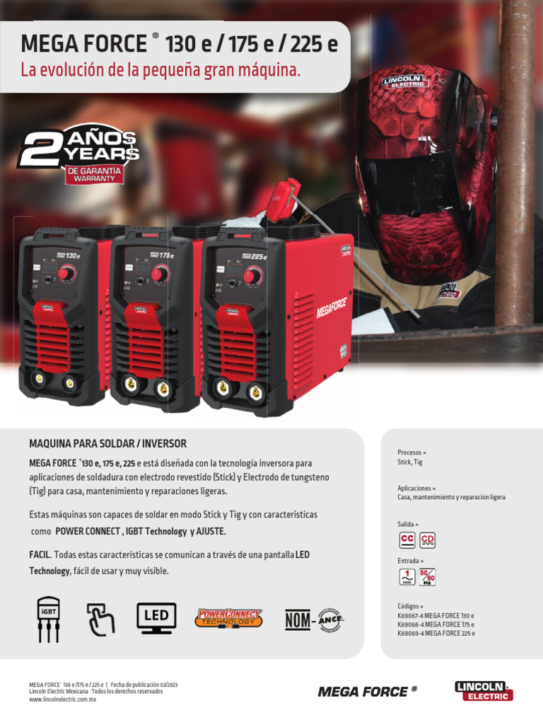 Ficha Técnica - Equipos Megaforce-1 | PDF | Soldadura | Construcción