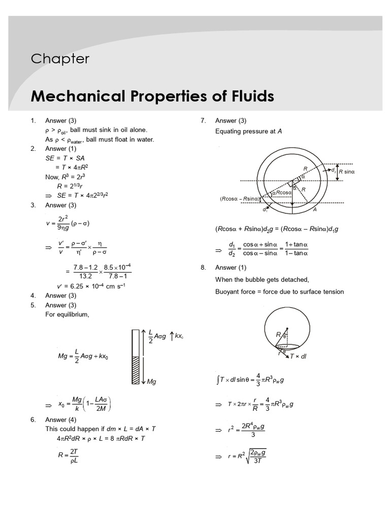 Fluid PYQs Solutions | PDF