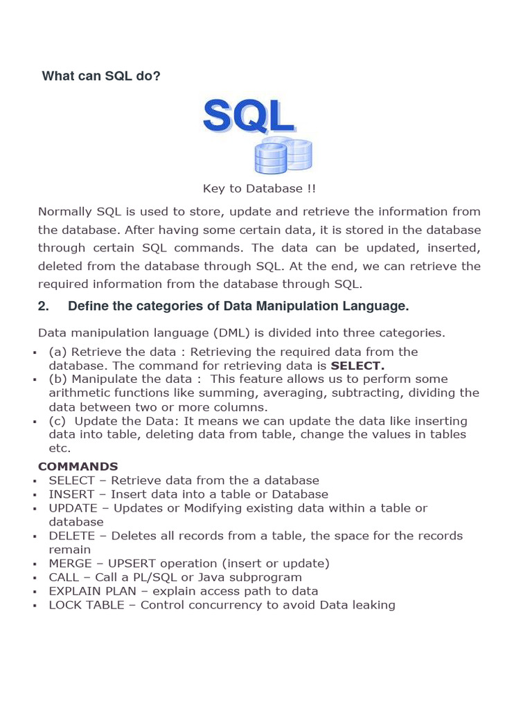 Sql Commands And Queries Notes And Practical Based Questions Pdf 0697