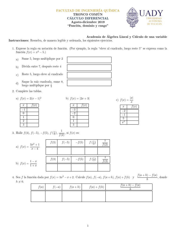 Funciones CÁLCULO DIF | PDF | Función (Matemáticas)