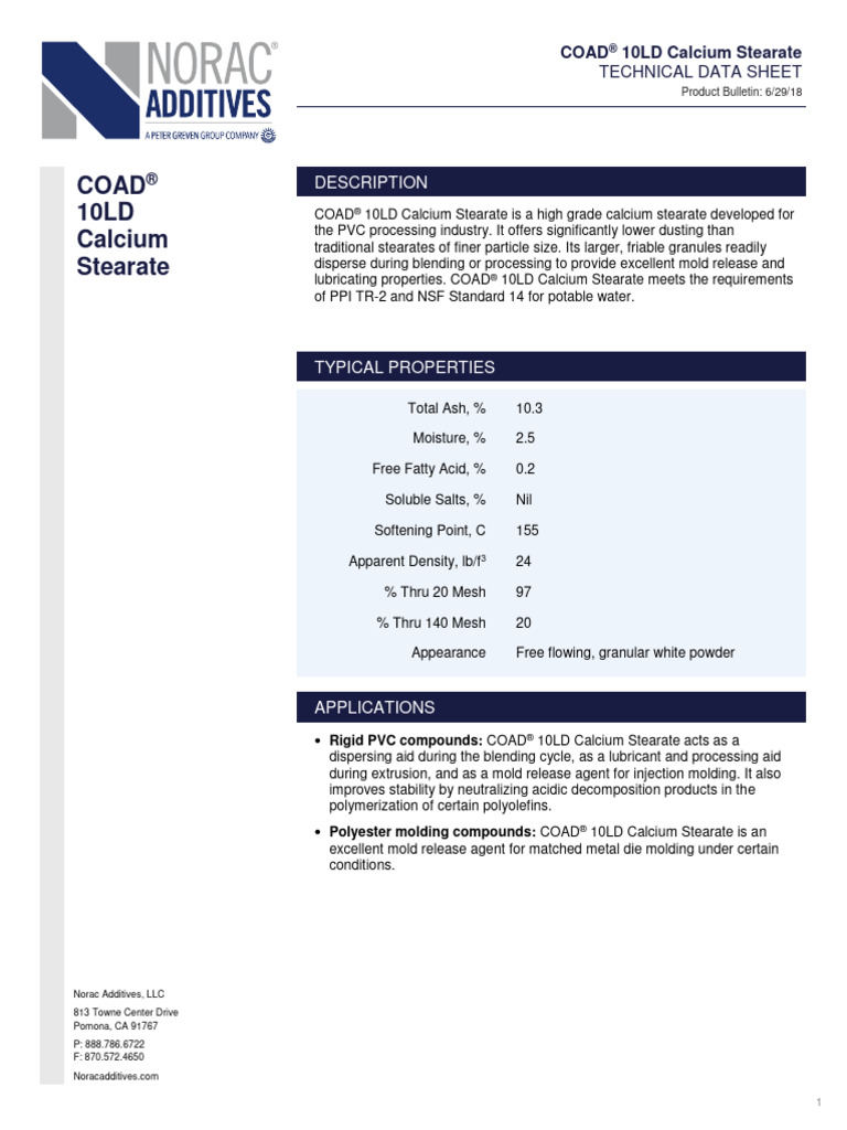 TDS - Coad 10LD | PDF