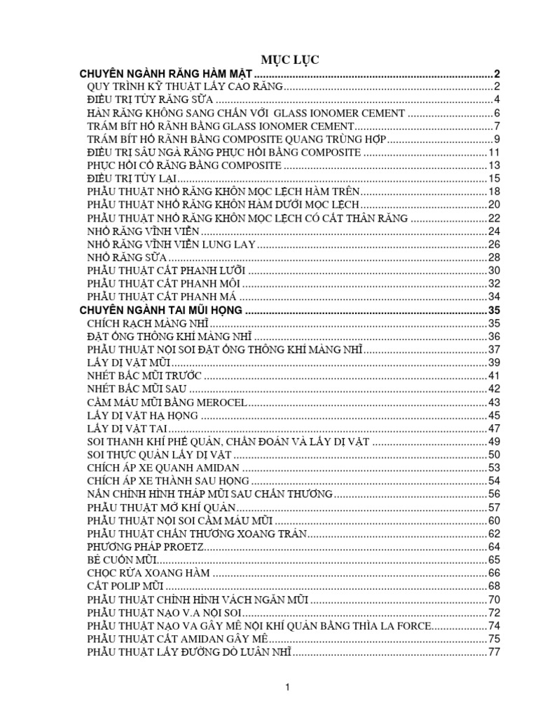 QTKT - Khoa LCK TMH RHM | PDF