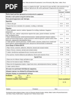 OSCE Knee Examination Checklist | PDF | Knee | Joints