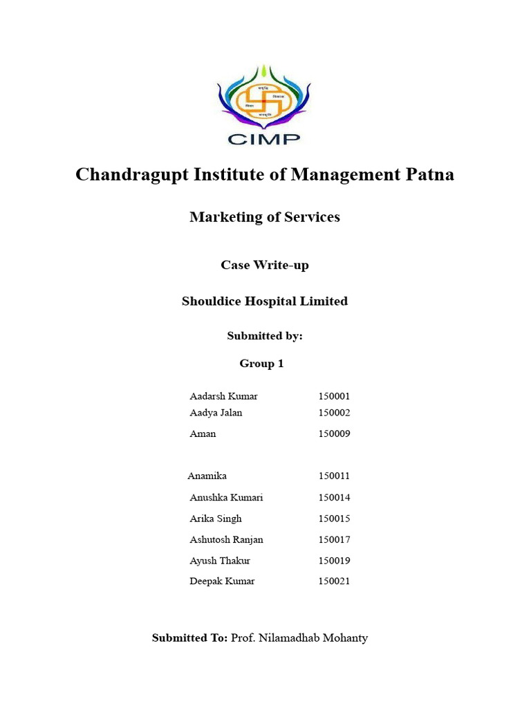 Case Write Up | PDF | Hospital | Surgery