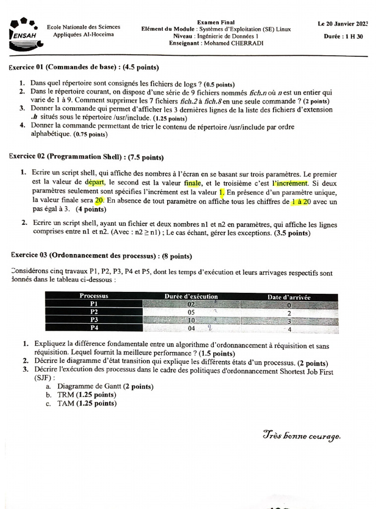 Examen Linux 2022_2023 | PDF
