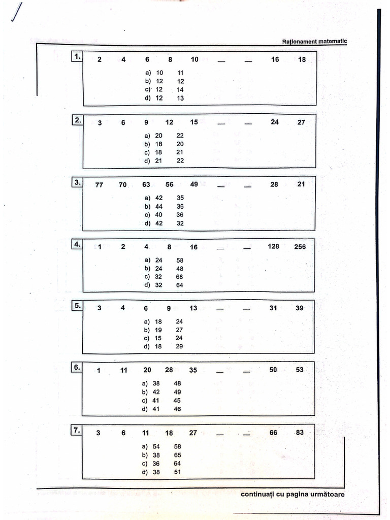 Test Rationament Matematic | PDF