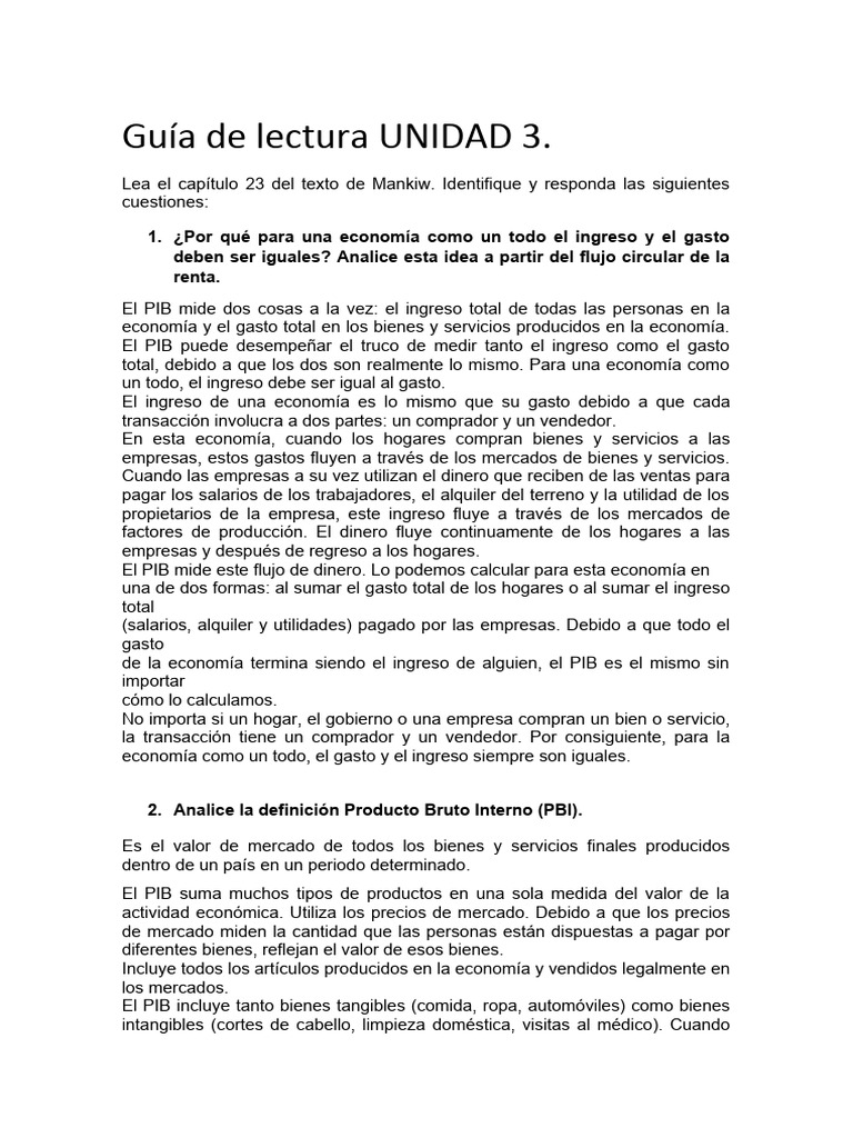 Guia de Lectura N3 TERMINADA | PDF | Producto Interno Bruto | Mercado ... Guia de Lectura N3 TERMINADA | PDF | Producto Interno Bruto | Mercado ...