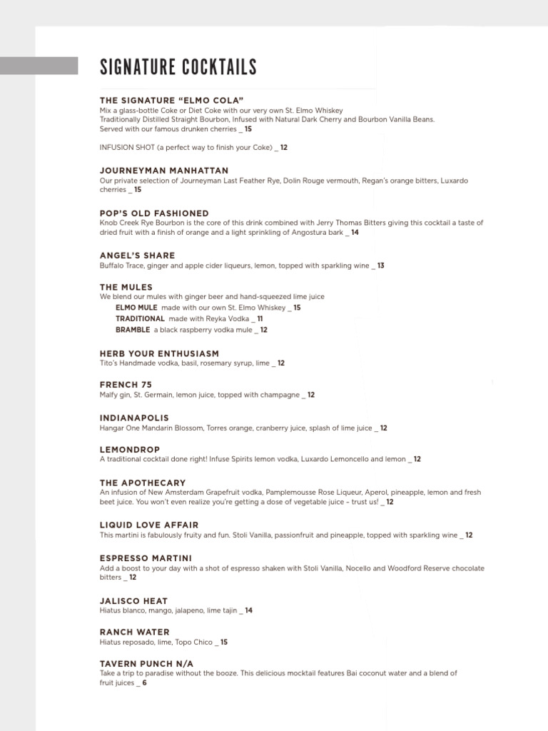 HC Menu BW BWC 12 29 20 | PDF | California Wine | Napa Valley Ava
