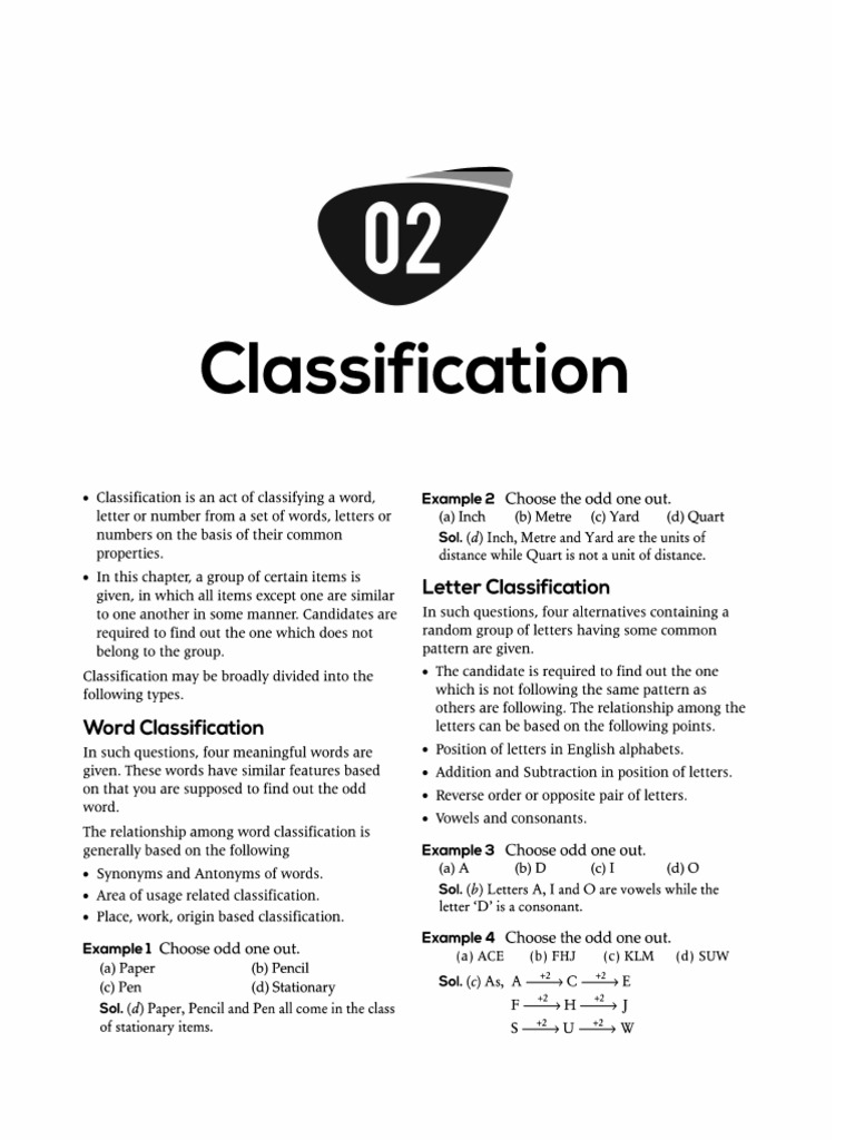 Classification | PDF