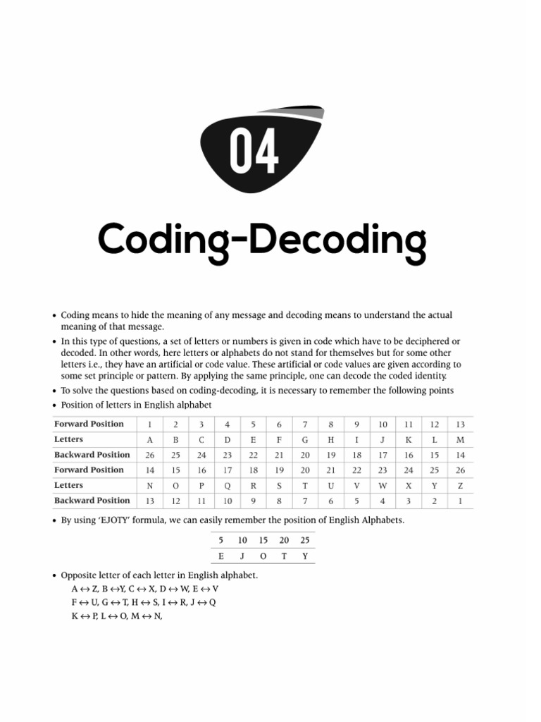 Coding Decoding | PDF