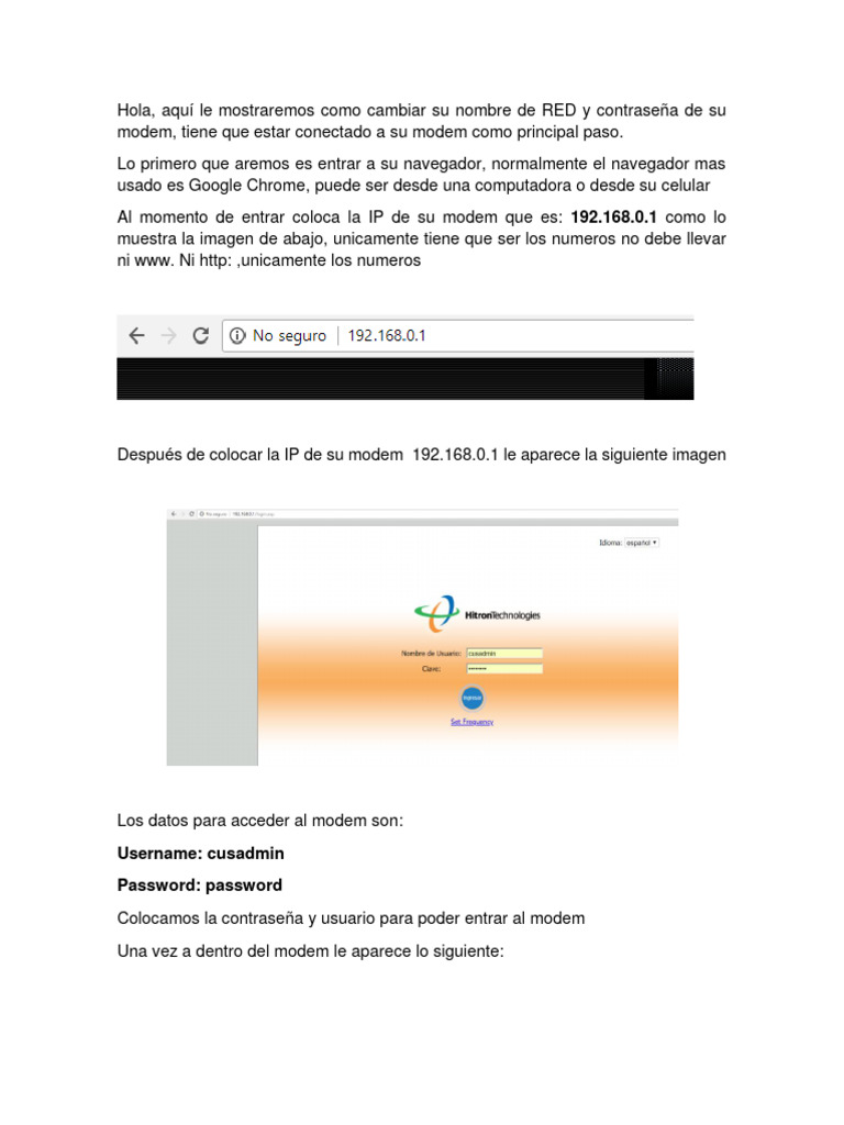Cambia tu nombre y clave de WiFi | PDF