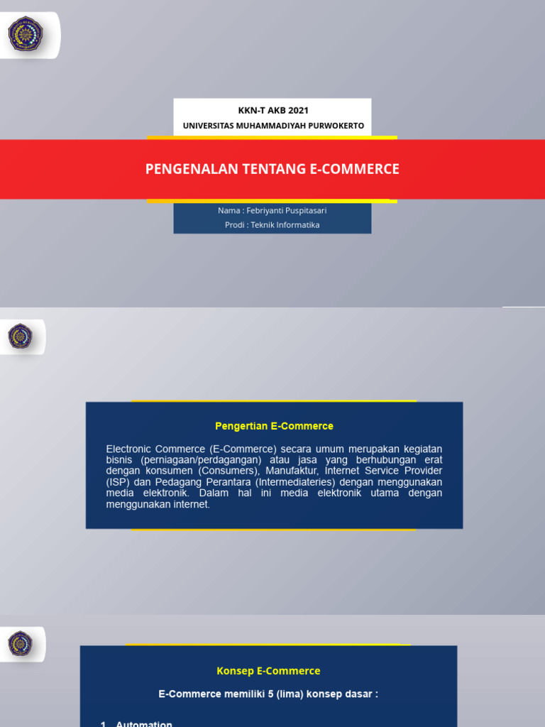 Pengenalan Tentang E-Commerce | PDF