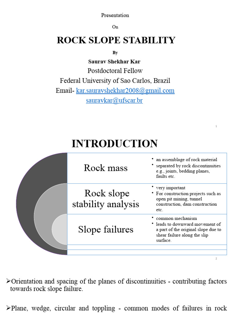 ROCK SLOPE STABILITY | PDF