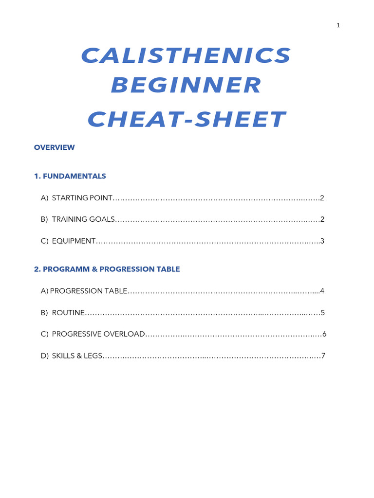 Cheat Sheet Vol1 | PDF | Strength Training | Management Of Obesity