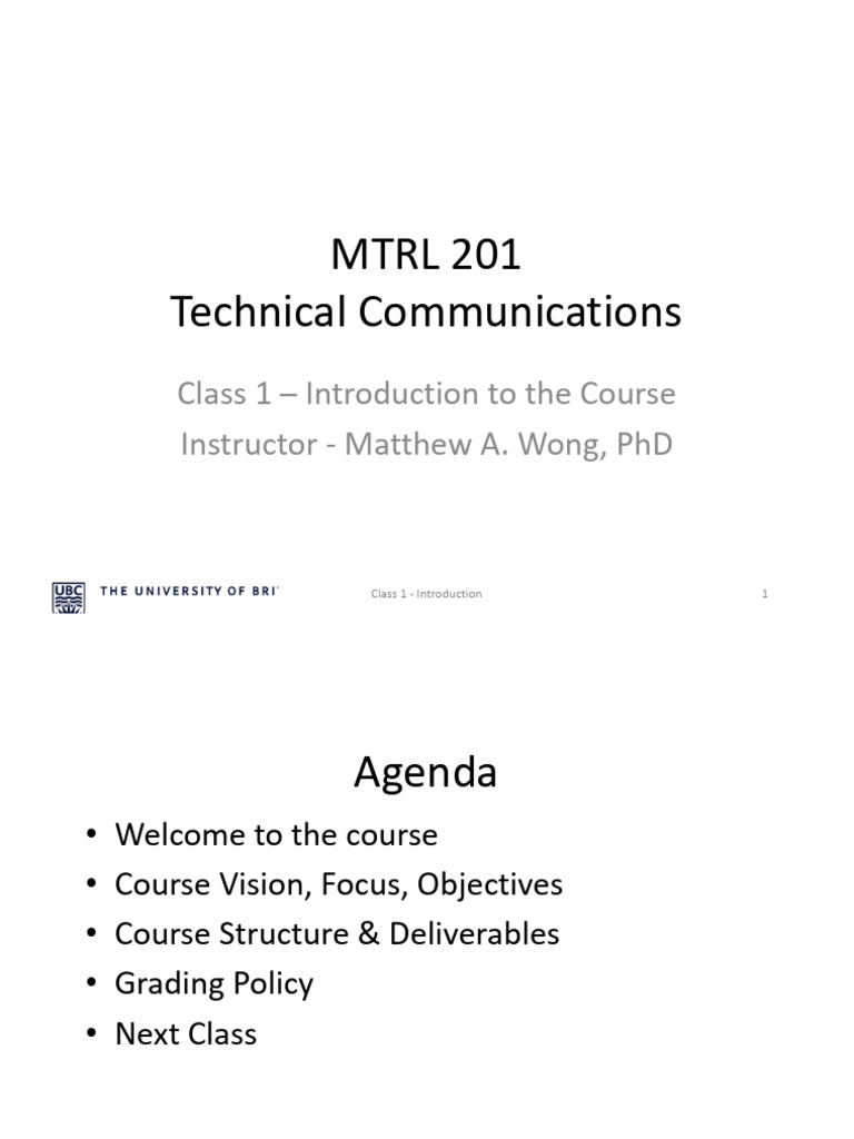 Class 1 - Introduction | PDF | Communication | Internet Forum