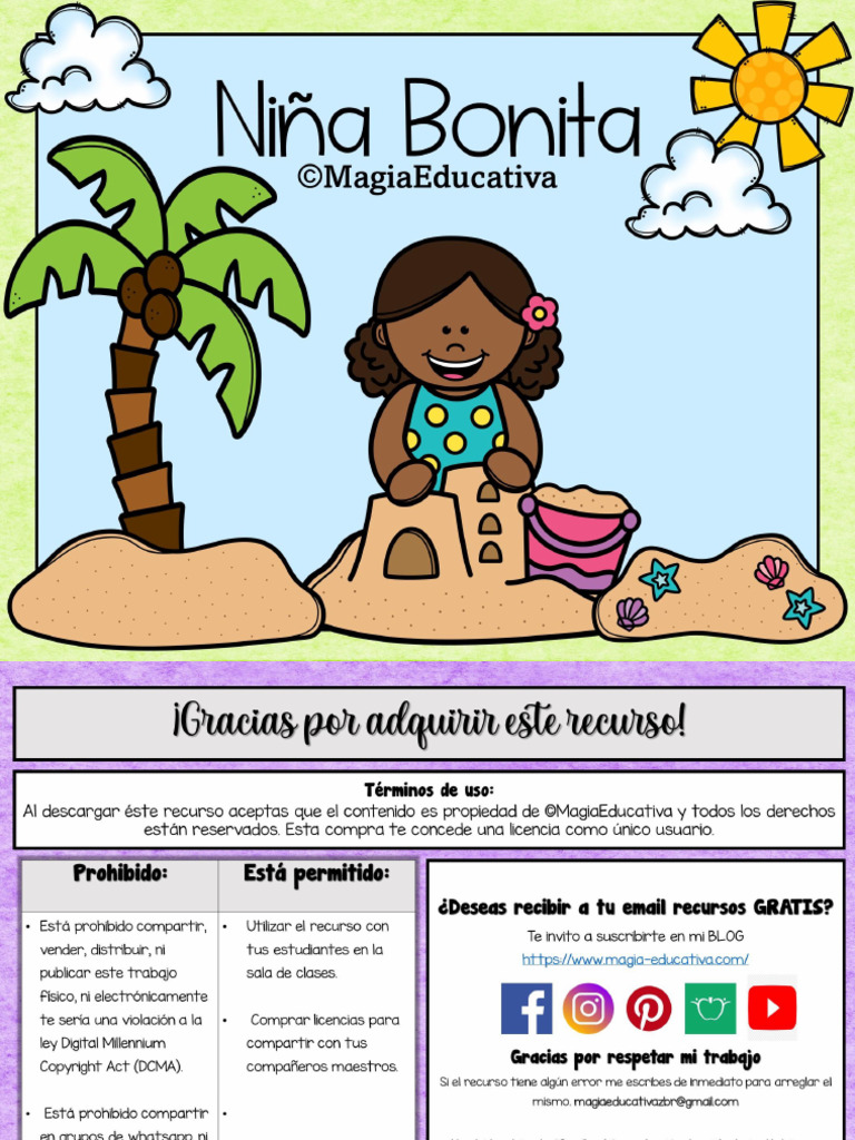 Actividades Cuento Niña Bonita | PDF