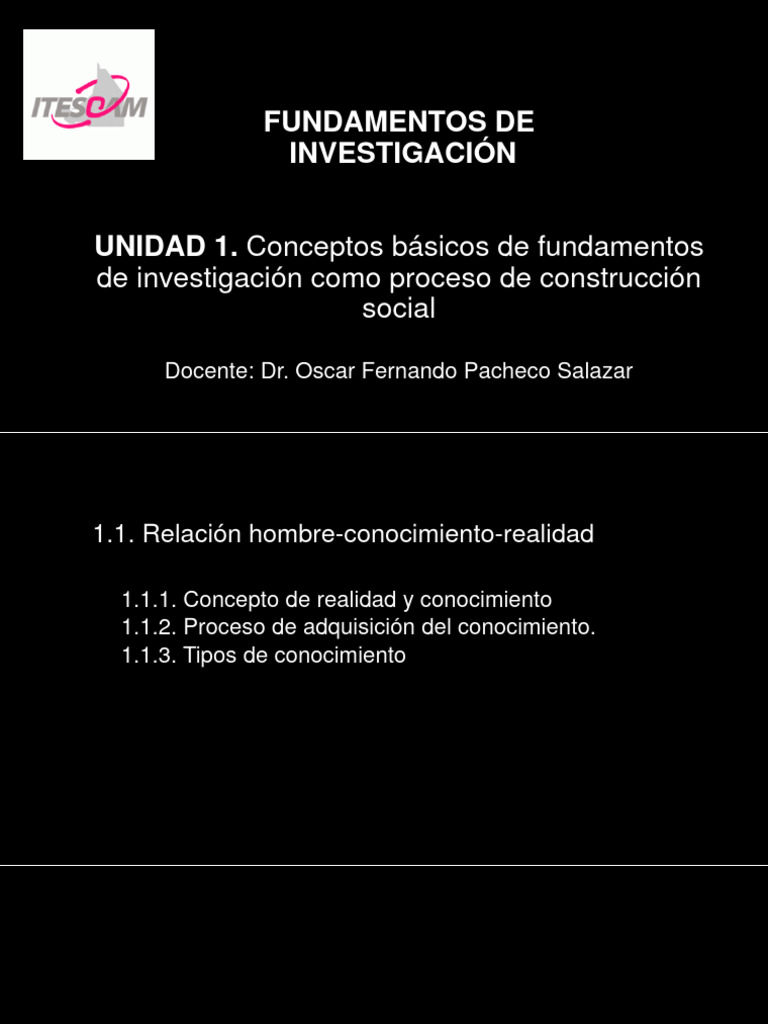 1.1. Relación Hombre-Conocimiento-Realidad | PDF | Conocimiento | Realidad