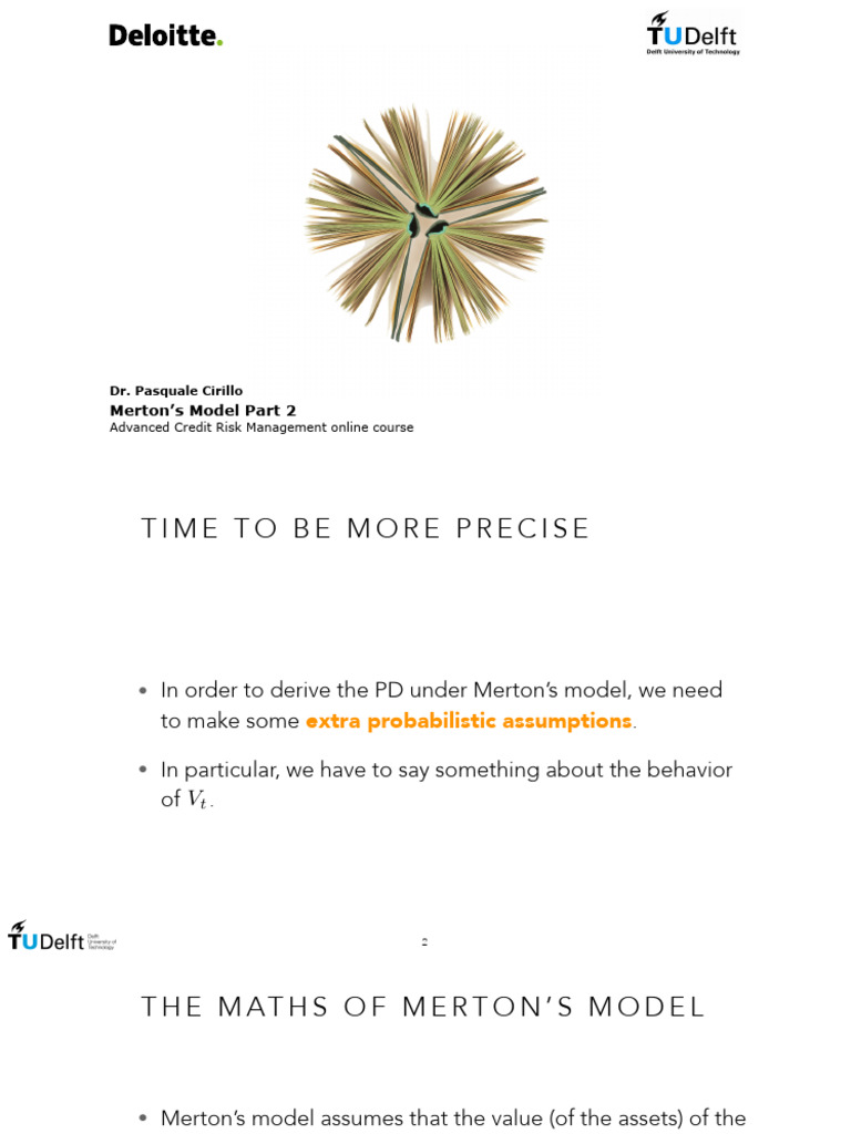 Merton's Model: Credit Risk Insights | PDF | Financial Economics ...