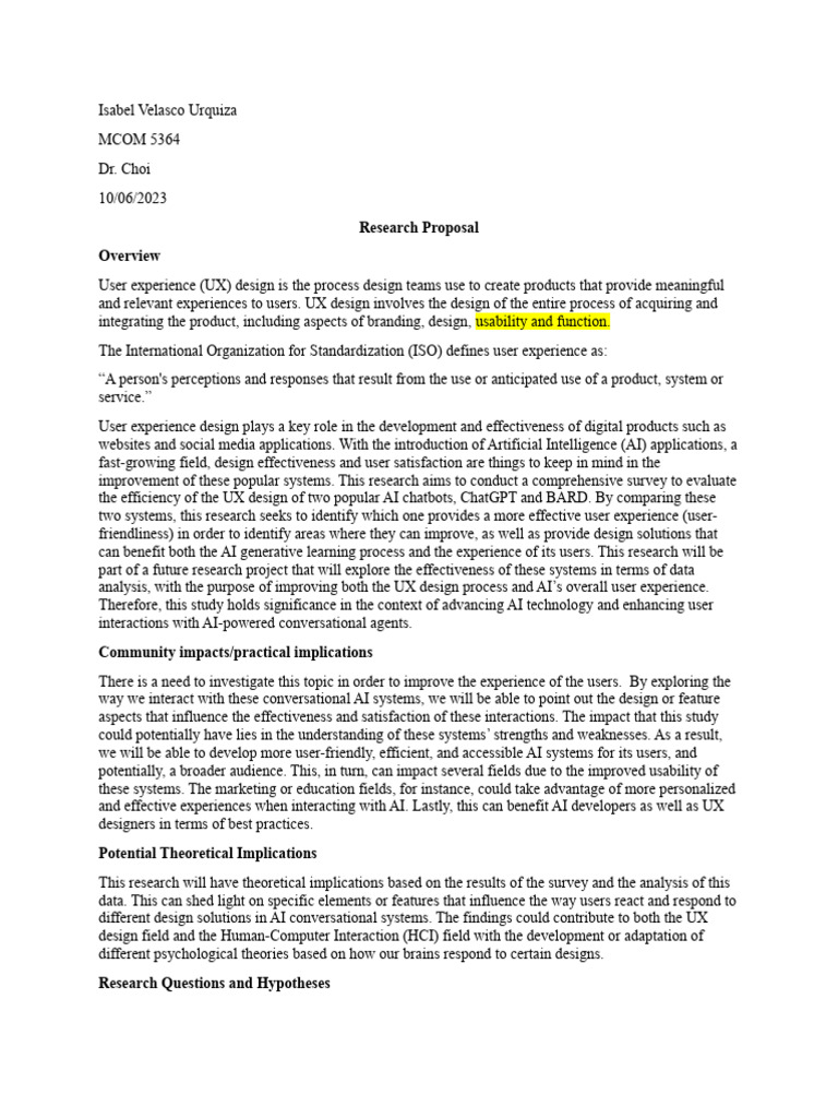 Research Proposal | PDF