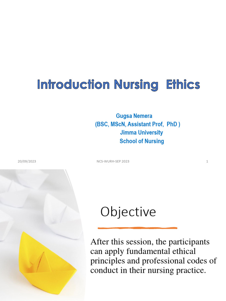Introduction To Nursing Ethics Pdf Morality Informed Consent