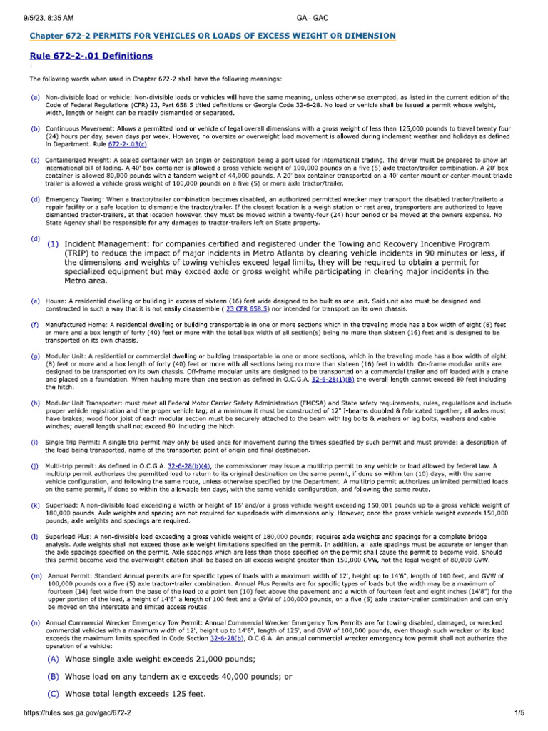 GA - GAC. - Rules and Regulations of The State of Georgia. Ref For Off ...