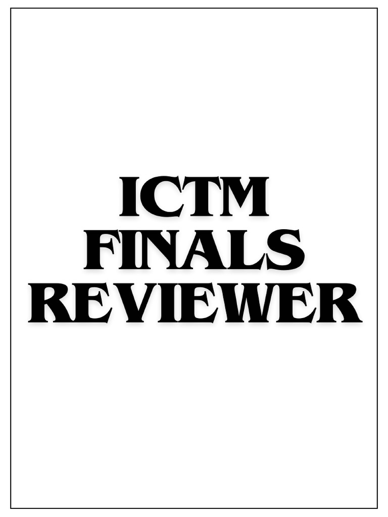 Ictm Finalsreviewer | PDF | Change Management | Health Informatics