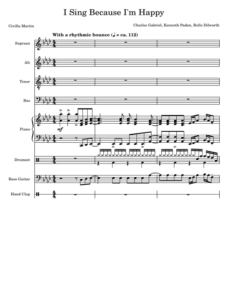 I Sing Because Im Happy_SATB | PDF