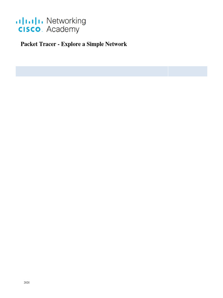 Packet Tracer: Simple Network Setup | PDF | World Wide Web | Internet & Web