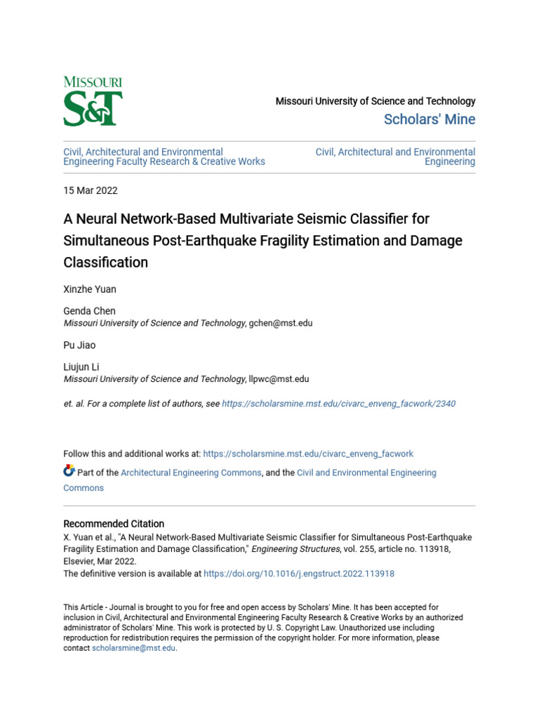 A Neural Network-Based Multivariate Seismic Classifier For Simult | PDF | Statistical ...