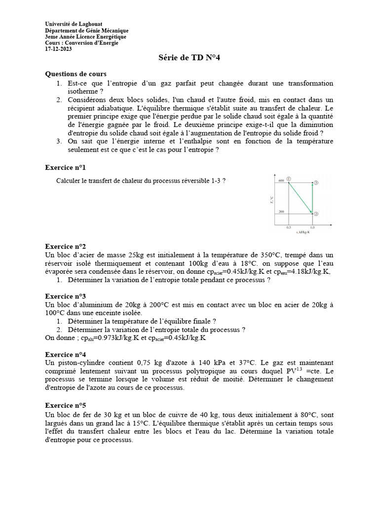 Série de TD N4 | PDF