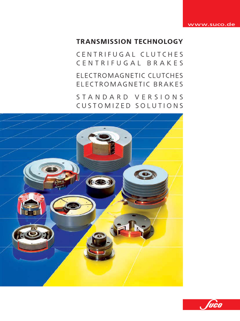 Suco Centrifugal Clutches Brakes Catalogue en | PDF | Clutch | Horsepower