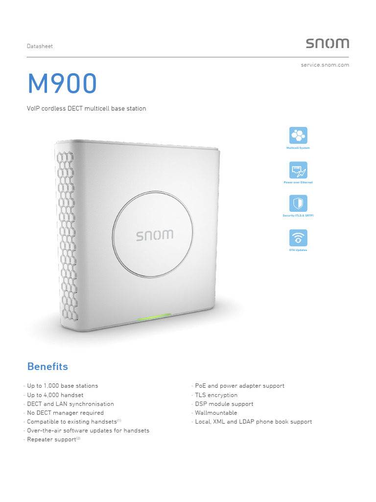 snom_M900_datasheet_en_1-1-0 | PDF | Mobile Technology ...