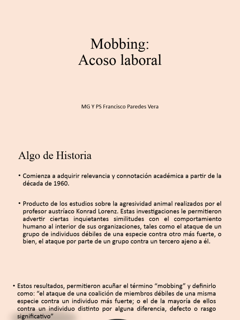 Mobbing | PDF | Intimidación | Sicología
