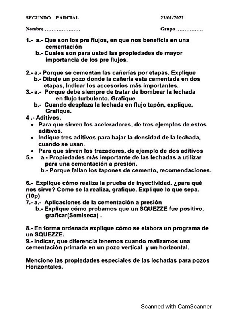 Segundo Parcial Resuelto (Teoría) 1 | PDF