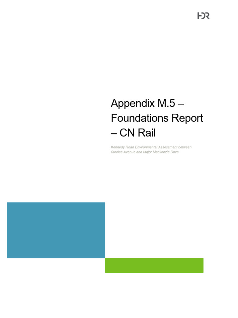 Appendix+M.5+ +Foundations+Report+ +CN+Rail | PDF | Deep Foundation | Silt