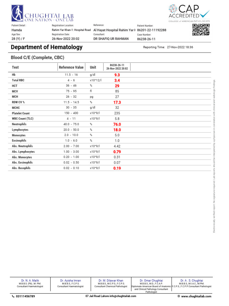 Report Viewer | PDF | Pathology | White Blood Cell