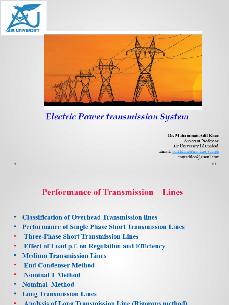 Lecture 25-2023 | PDF | Electric Power Transmission | Power (Physics)