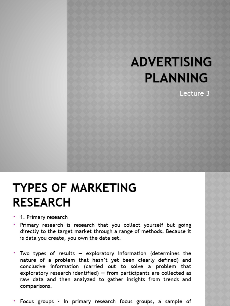 Advertising Planning 3 | PDF