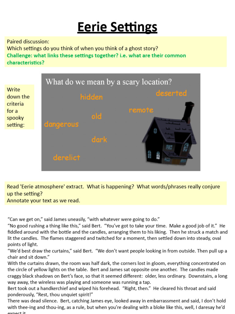 Lesson 8- Eerie Settings | PDF