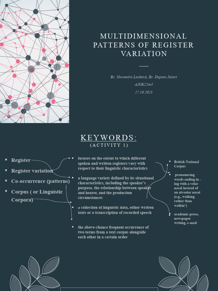 Multidimensional Patterns of Register Variation | PDF | Linguistics | Part Of Speech