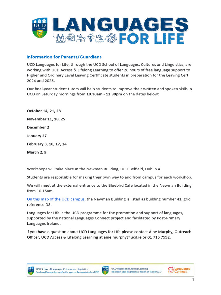 UCD Languages For Life Consent Form | PDF | Disclaimer | Private Law