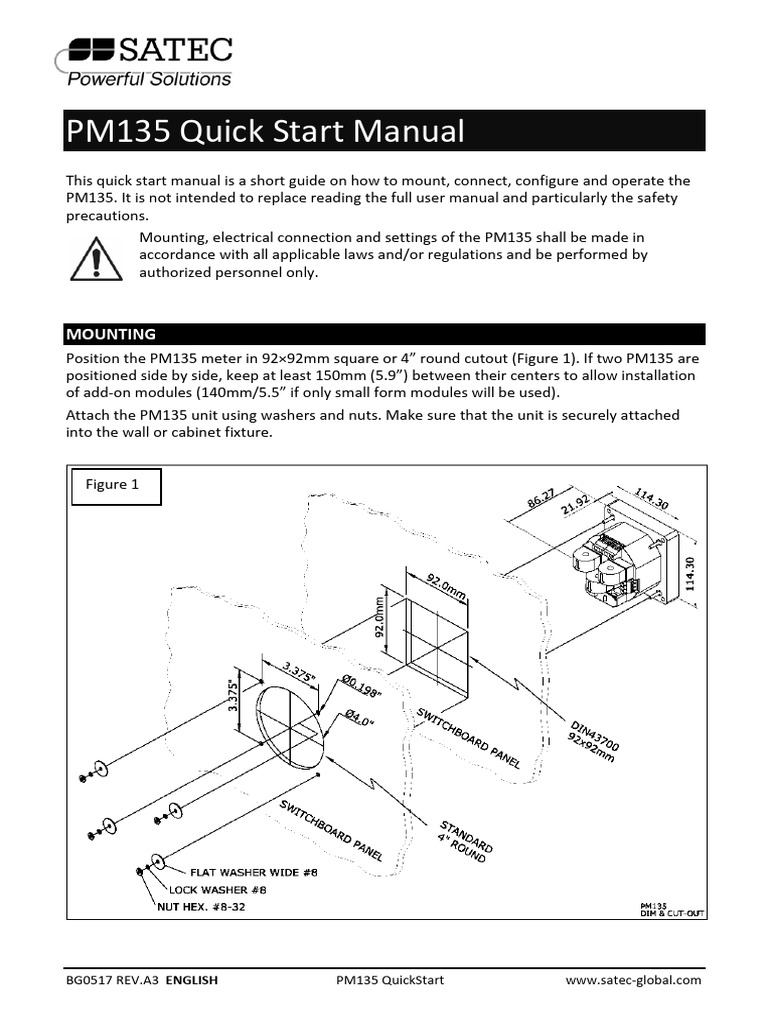 PM135 Quickstart | PDF | Electromagnetism | Power (Physics)