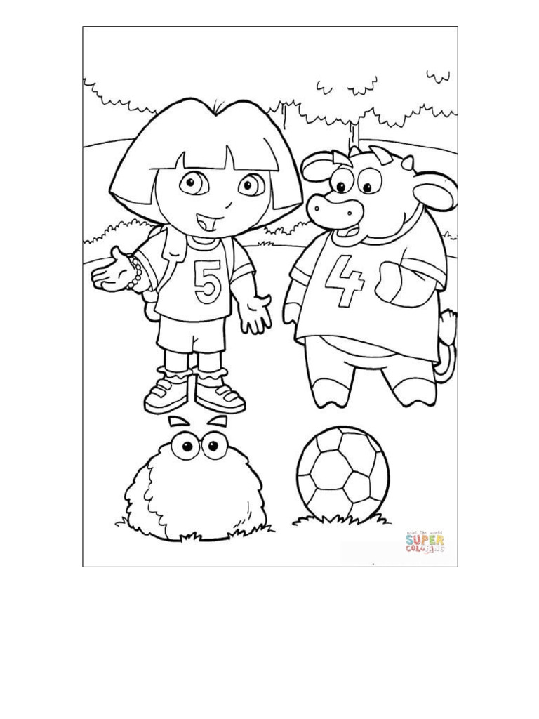 Dora and Benny Coloring Page - Free Printable Coloring Pages | PDF