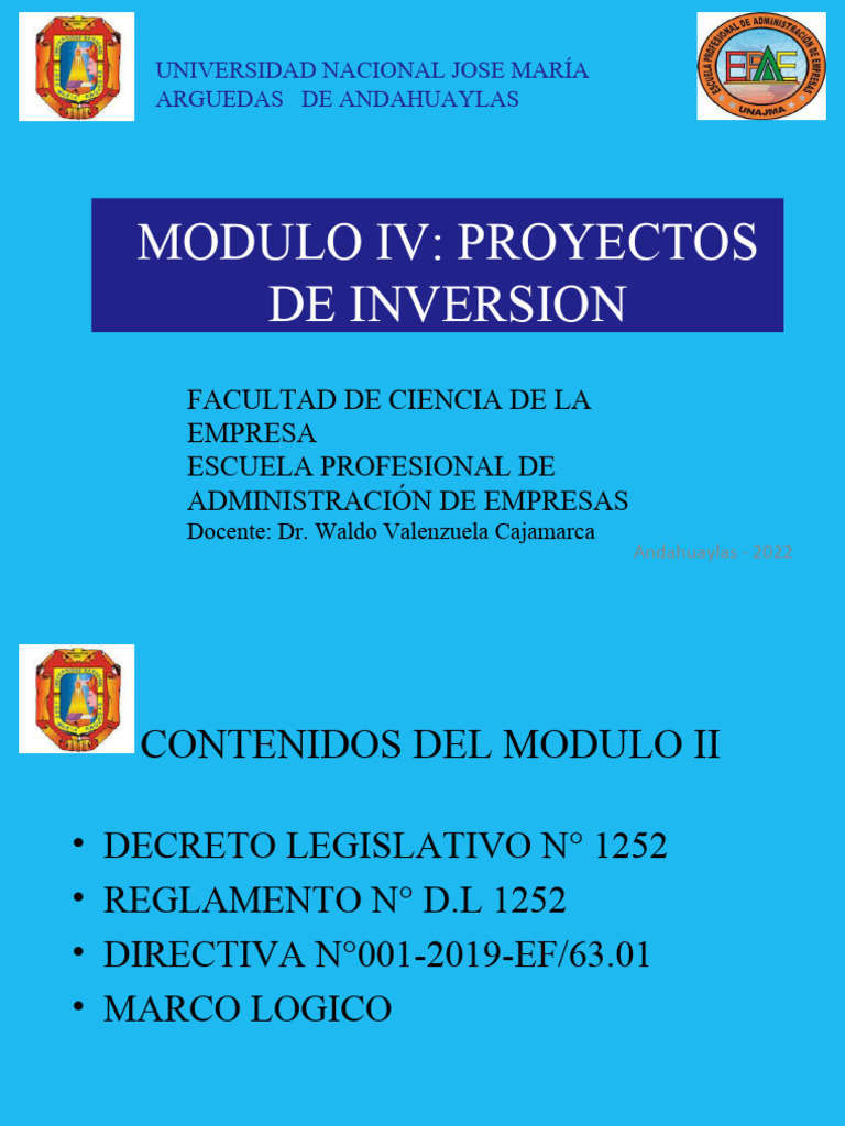 Modulo II Proyectos de Inversion | Descargar gratis PDF | Presupuesto ...