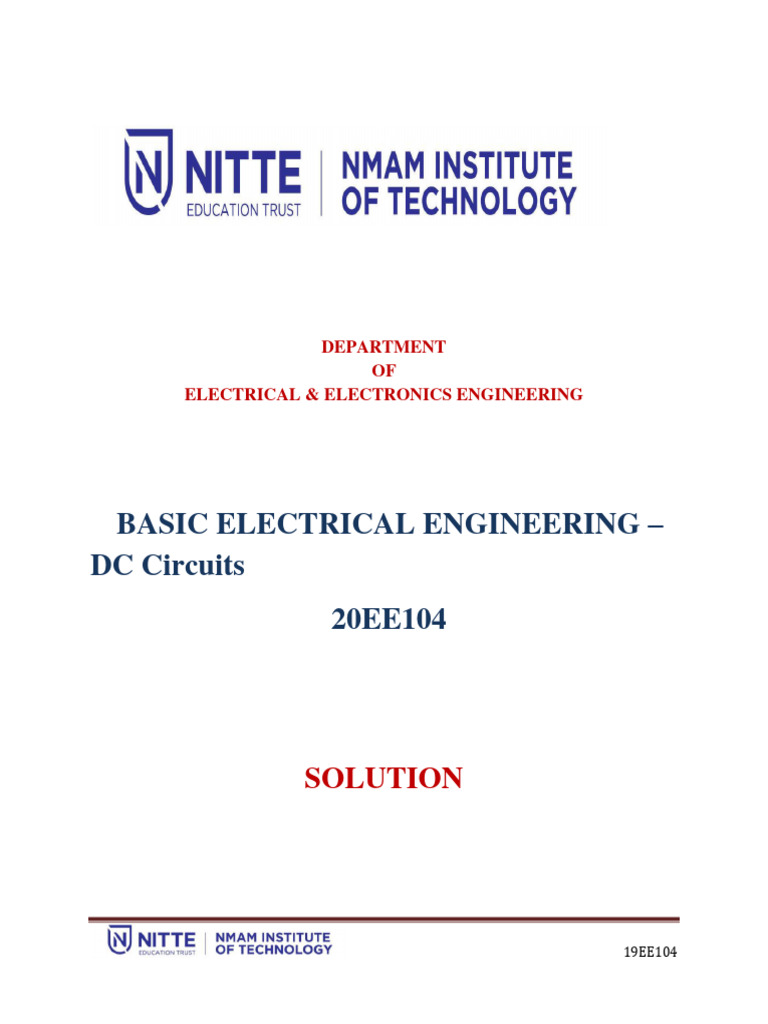 Basic Electrical Engineering Question Bank Solutions | PDF | Electrical Impedance | Series And ...