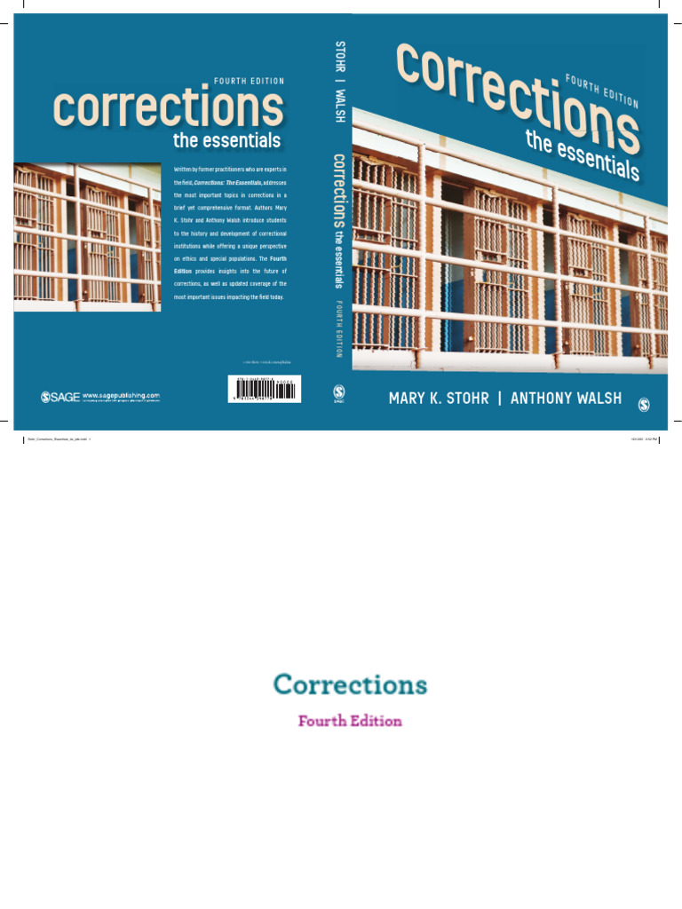 Corrections The Essentials Fourth Edition by Mary K. Store and Anthony ...
