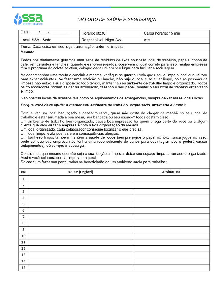 Lista DDS - SSA02 | PDF