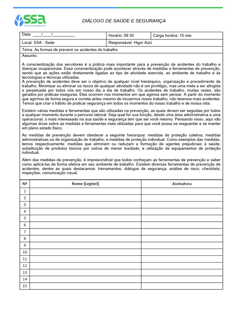 Lista DDS_SSA01 | PDF